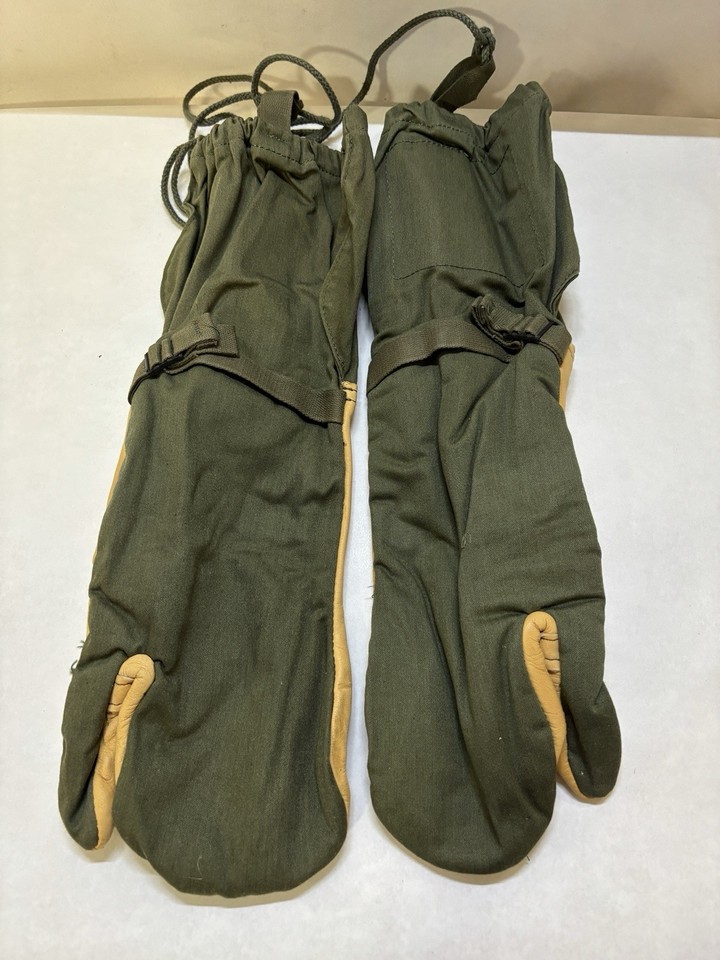 US Military M-1965 Mitten Shells Cold Weather Trigger Finger Leather ...
