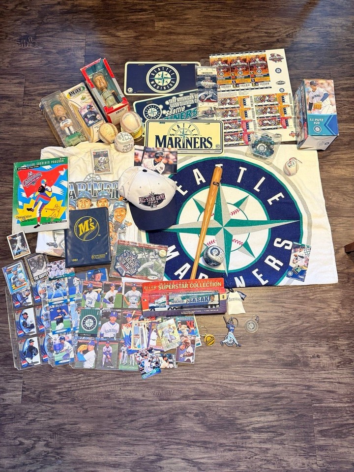 Huge collection of Seattle Mariners Collectibles tickets signed cards ...