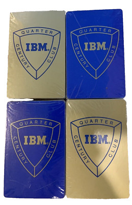 4 Decks - IBM Quarter Century Club Playing Cards | eBay