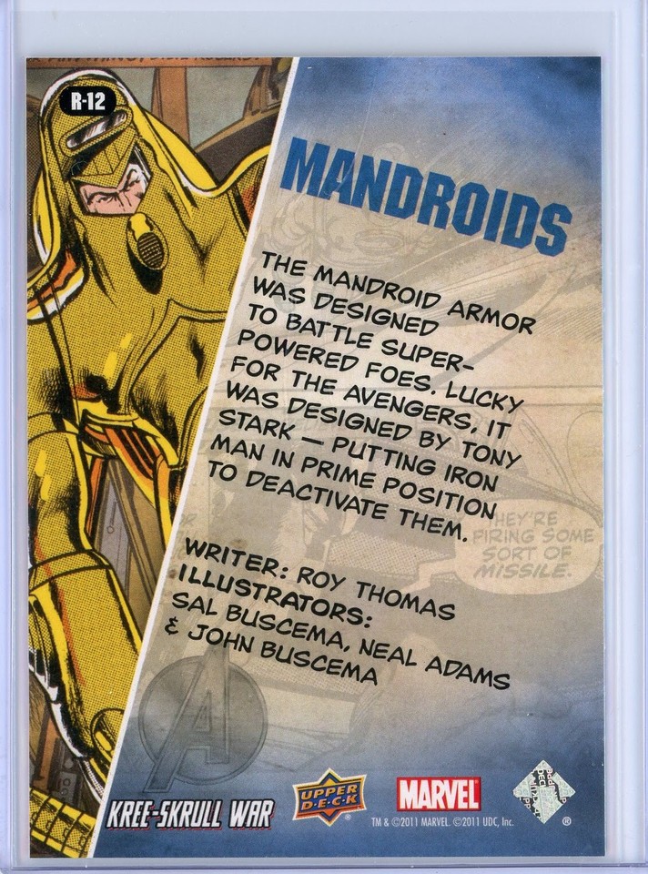MANDROIDS - 2011 Upper Deck Marvel Kree-Skrull War Retro Insert Card | eBay