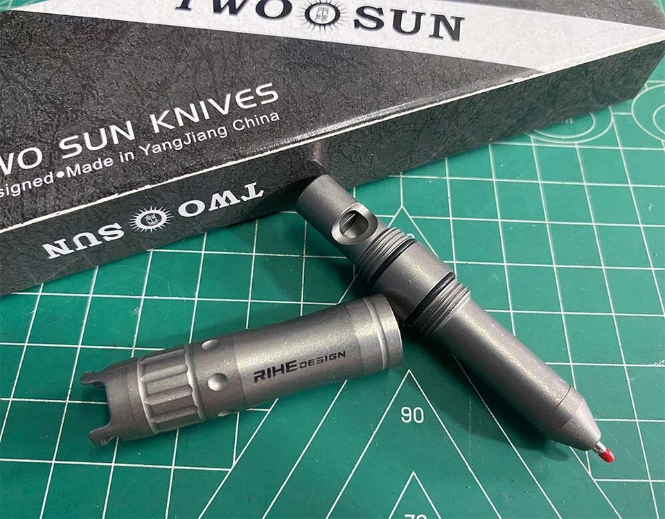 TWOSUN MINI MICRO PEN Whistle TITANIUM BODY BLACK INK PEN58--PEN ...