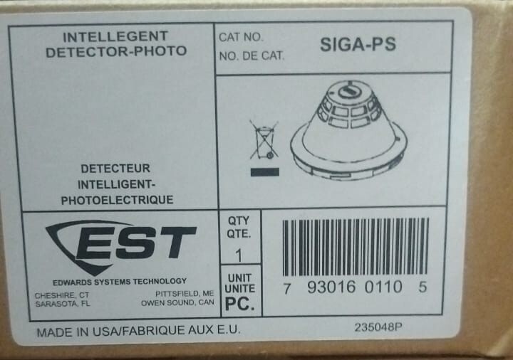 EDWARDS EST SIGA-PS SIGA PS PHOTOELECTRIC SMOKE DETECTOR INTELLIGENT 👌👌 ...
