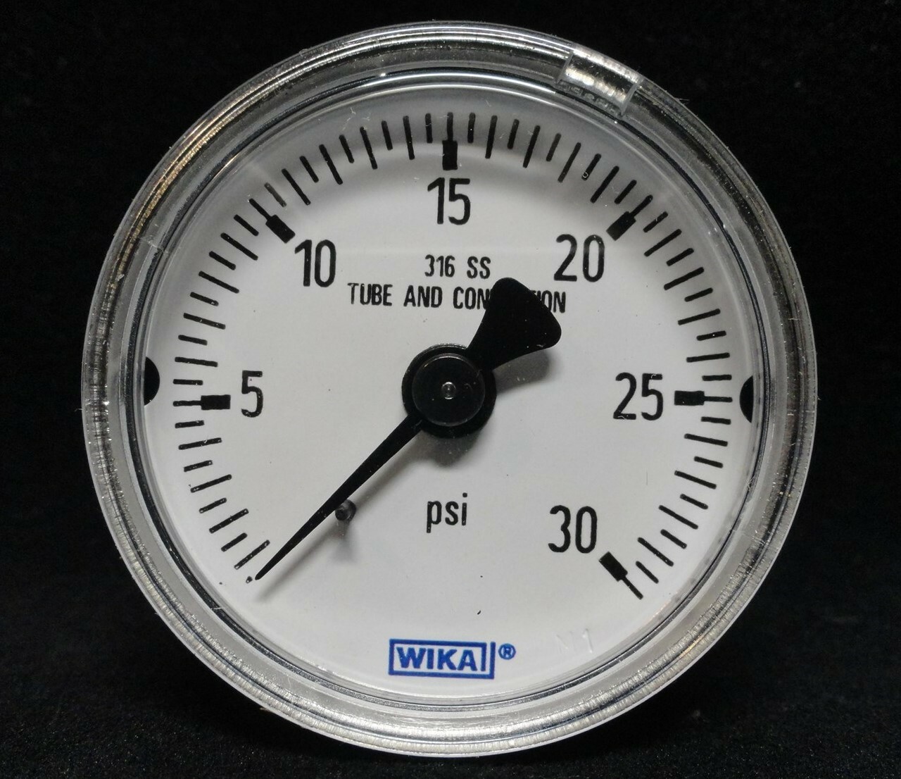 (2 pcs) WIKA GAUGE 2" ~ PN: 131.11 ~ 4228735~ 0-30 PSI ~ Rear 1/4" NPT ...