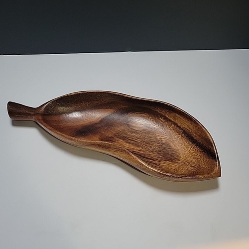 Monkey pod Wood Bowl Dish Tray Nut Shaped Retro Boho Vintage Mid ...