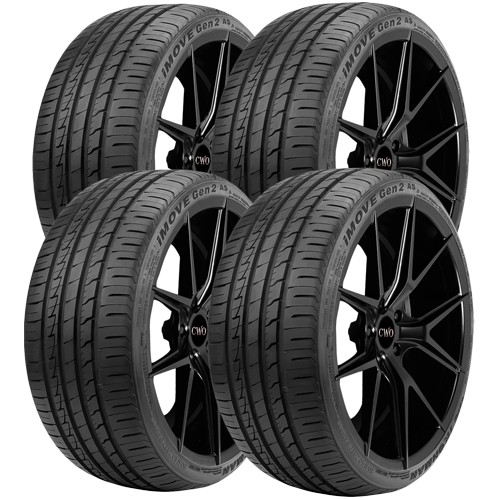(QTY 4) 215/45ZR17 Ironman iMove Gen 2 AS 91W XL Black Wall Tires | eBay