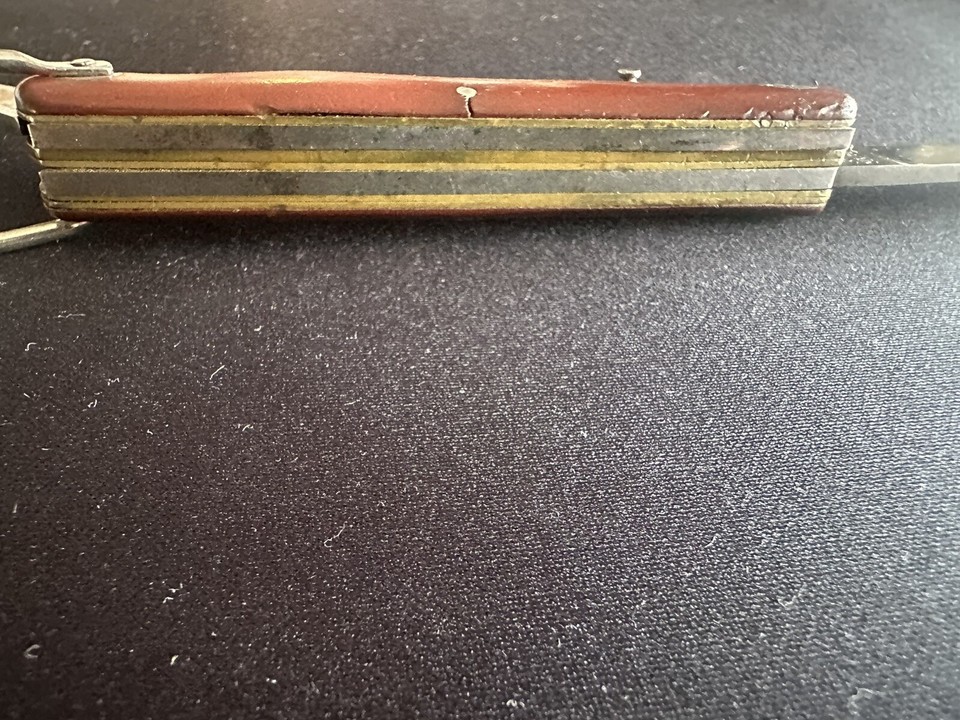 Rare Vintage Olean NY Kabar KA-BAR Kamp Knife Camp Folding Blade WW2 ...