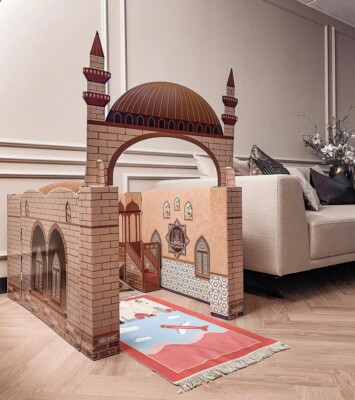Ramadan Gift Decor Muslim Kids Toy Masjid Playhouse Islam Salah Prayer ...