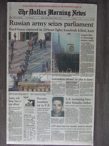 The Dallas Morning News - Russian army seizes parliament - October 5 ...
