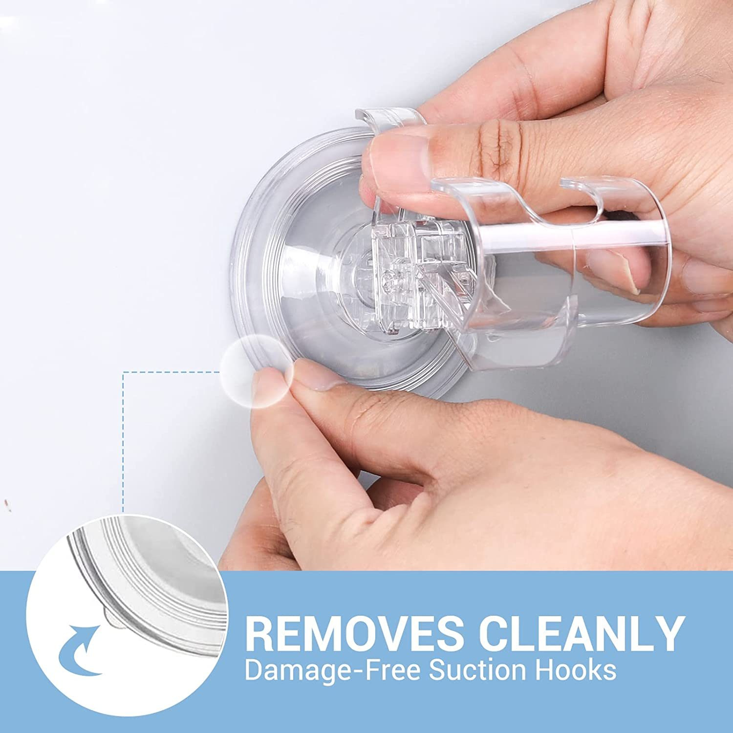 Large Suction Cup Hooks Shower Razor Holder - 2 Pack Heavy Duty ...