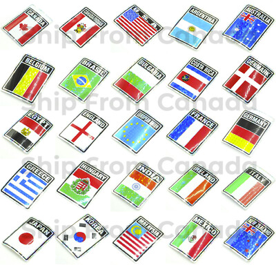High Quality Country Flag Stickers 3"X4" Decal - Metallic Prismic ...