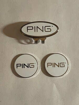 (2) Karsten PING Magnet Coin Golf Markers W/BONUS PING HAT CLIP - A ...