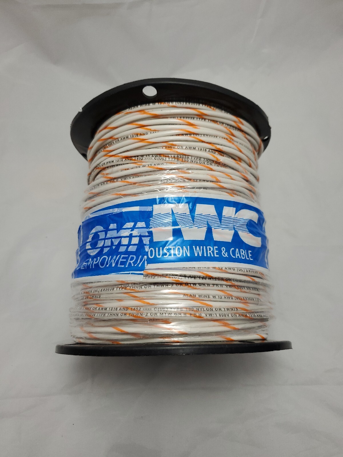 OMNI CABLE M514ST-02 12/1C(19STR) THHN/THWN-2 WHI, AWG 12 600V - 500FT | eBay
