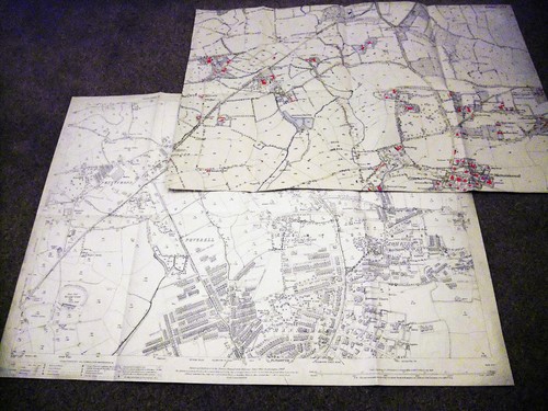 Devon original old map history Plymouth Pennycross, Peverell, Compton ...