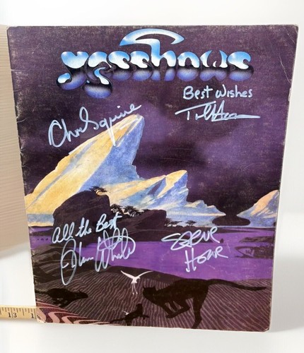 Yes Band Signed X4 VTG Concert Program Steve Howe Chris Squire Trevor ...