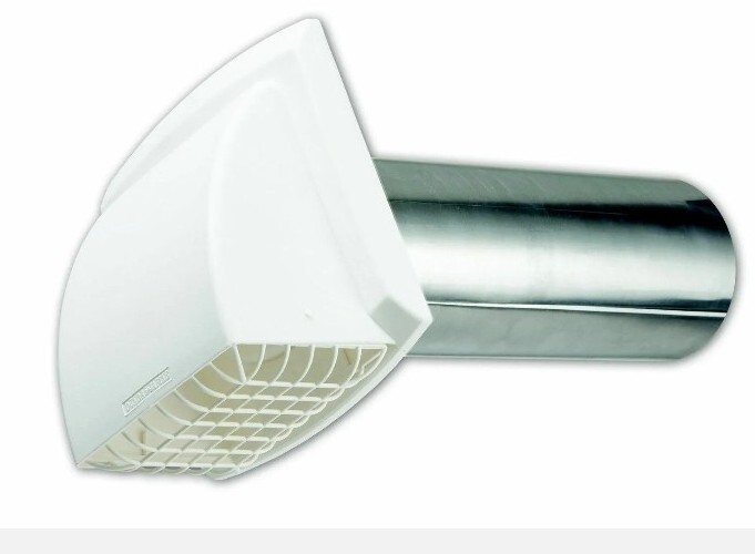 BPMH4WZW 4" Dryer Vent Hood White w/ Pest Guard Pro Max Dundas Jafine ...