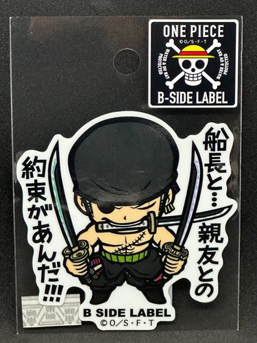 Japan ONE PIECE stickers Roronoa Zoro Bside Label 6th edition Japan ...