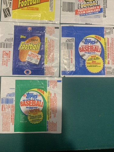 Lot of 17 1980s Topps Fleer Donruss Score Baseball Football Wax Pack ...