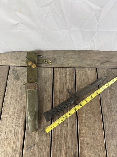 US WW2 M1 Carbine Utica Bayonet / Fighting Knife Original With M8 ...