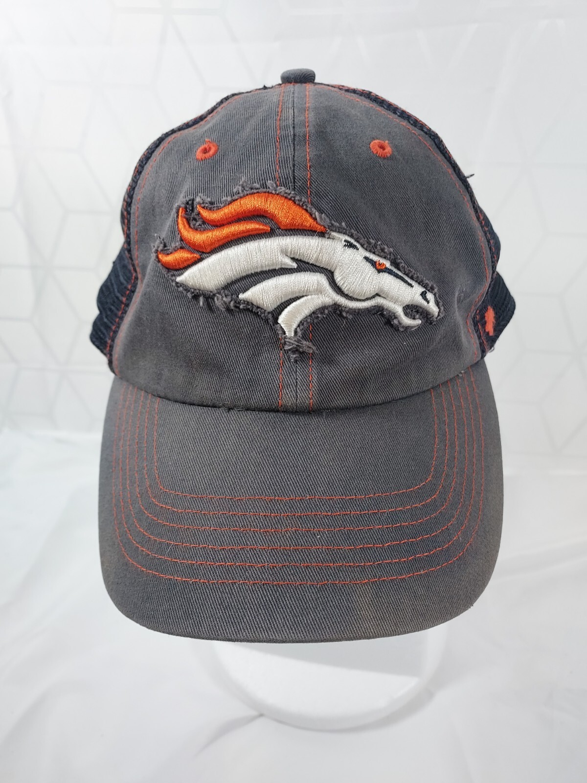 NFL Denver Broncos Logo Patch cap hat, L-XL, ‘47 Brand Franchise grey ...