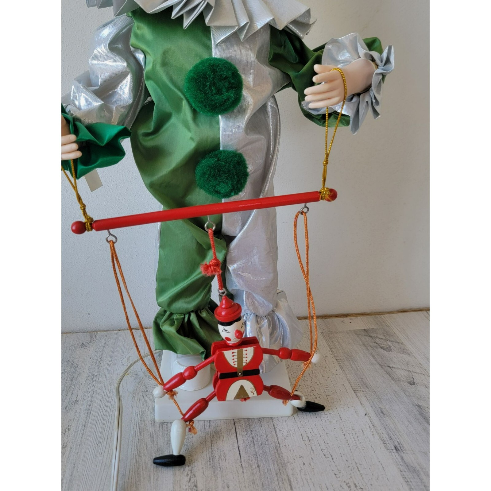 Telco marionette clown elf puppet animated motionette Xmas | eBay