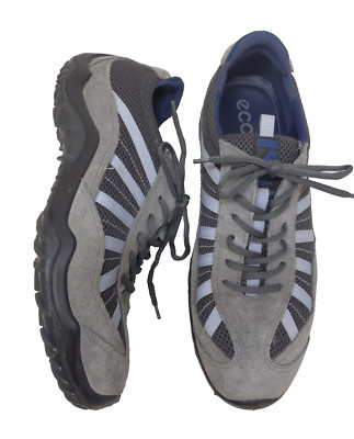$195 ECCO 11 - 11.5 45 Shoes Sneakers Trail Hiking Mesh Gray Low Suede ...