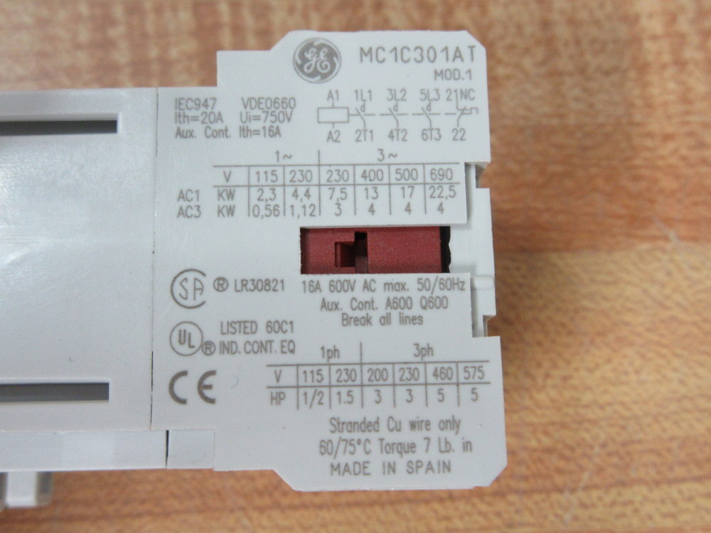 GE General Electric MC1C301ATD Mod. 1 Contactor 24vdc for sale online ...