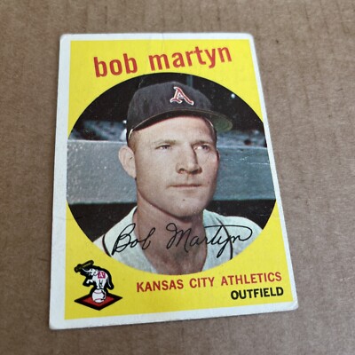 1959 Topps White Back Bob Martyn #41 Kansas City Athletics Vintage ...