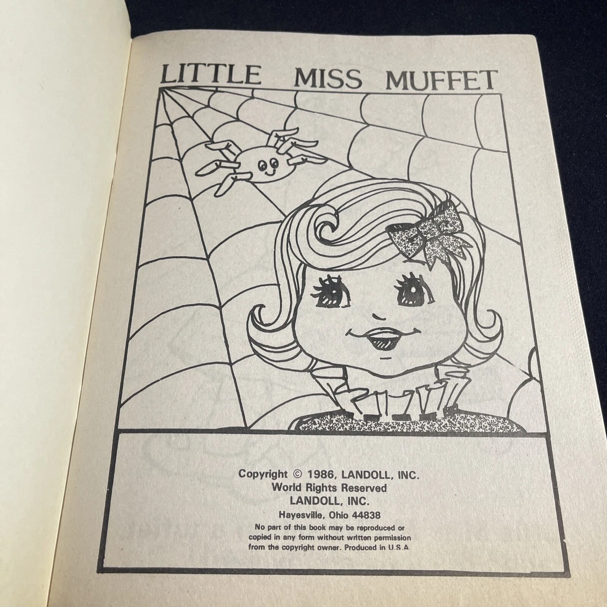 Little Miss Muffet Coloring Page