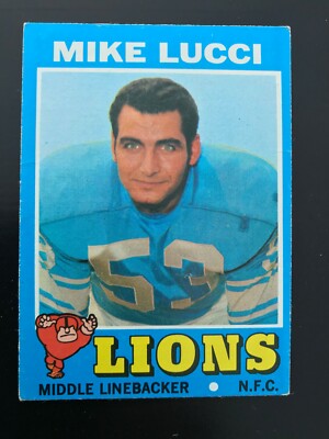 1971 Topps Mike Lucci Detroit Lions #105 | eBay