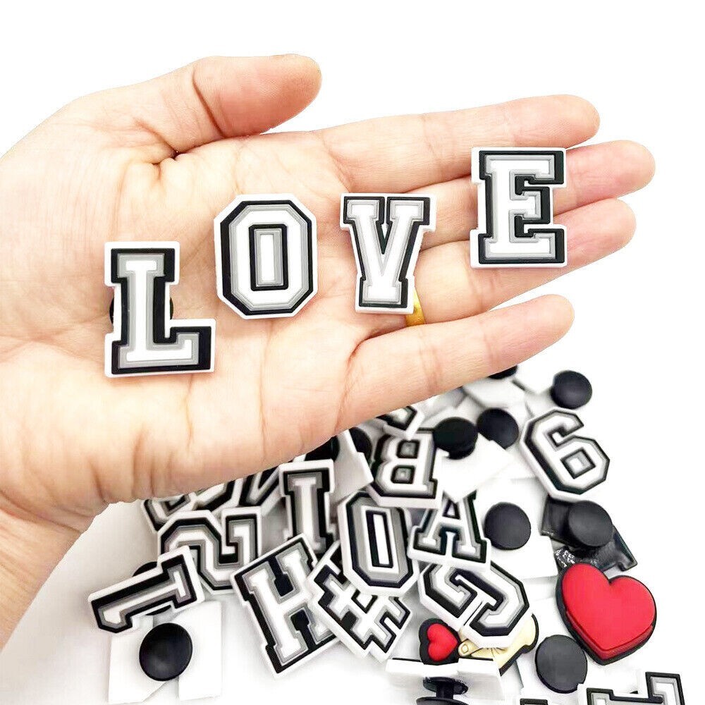 39PCS Set - A-Z 26 Individual Letters 0-9 Numbers -Shoe Charms For Croc ...