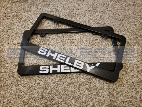 Shelby License Plate Frame Racing Ford Nascar American | Pair | Black ...