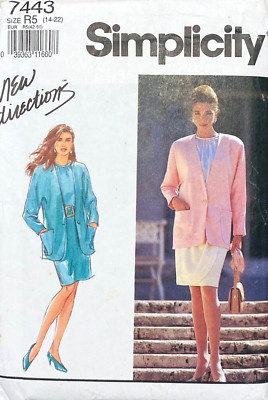 90s SIMPLICITY 8429 SIZES 12-16 LINED JACKET SKIRT BLOUSE UC/FF | eBay