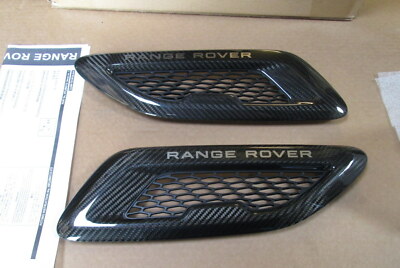 NEW GENUINE RANGE ROVER EVOQUE CARBON FIBRE BONNET LOUVRE GRILLE KIT ...