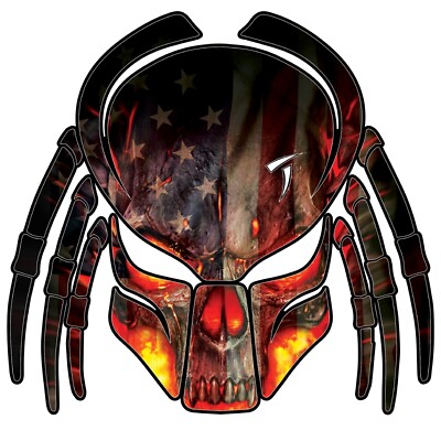 Predator American Flag, Fire Warrior Patriotic Predator, AVP sticker | eBay
