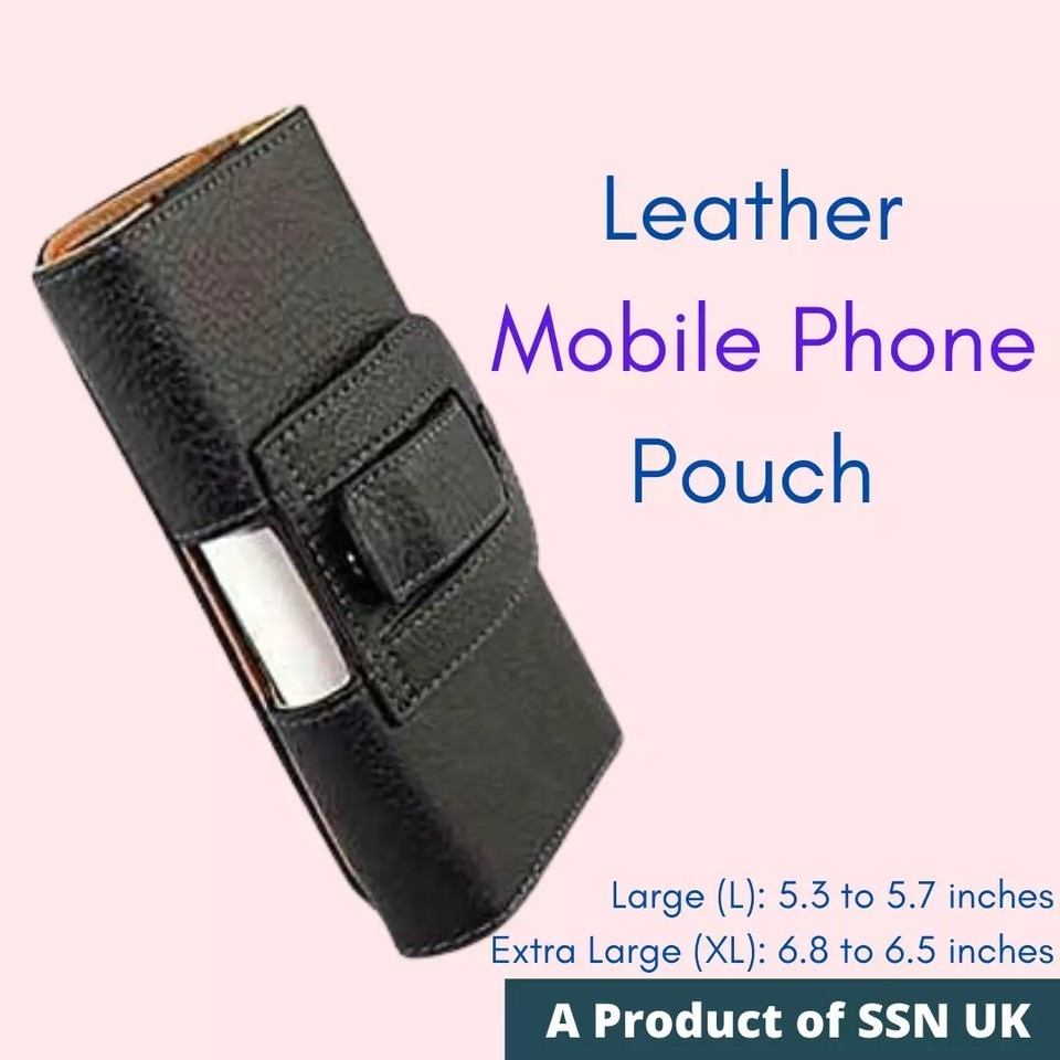 Universal PU Leather SmartPhone Belt Pouch Mobile Clip Hip Loop Case ...