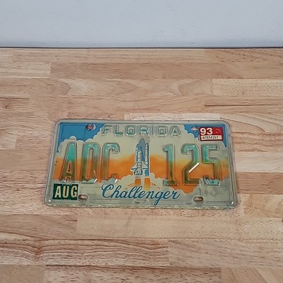 Florida Challenger Space Shuttle Graphic License Plate | eBay