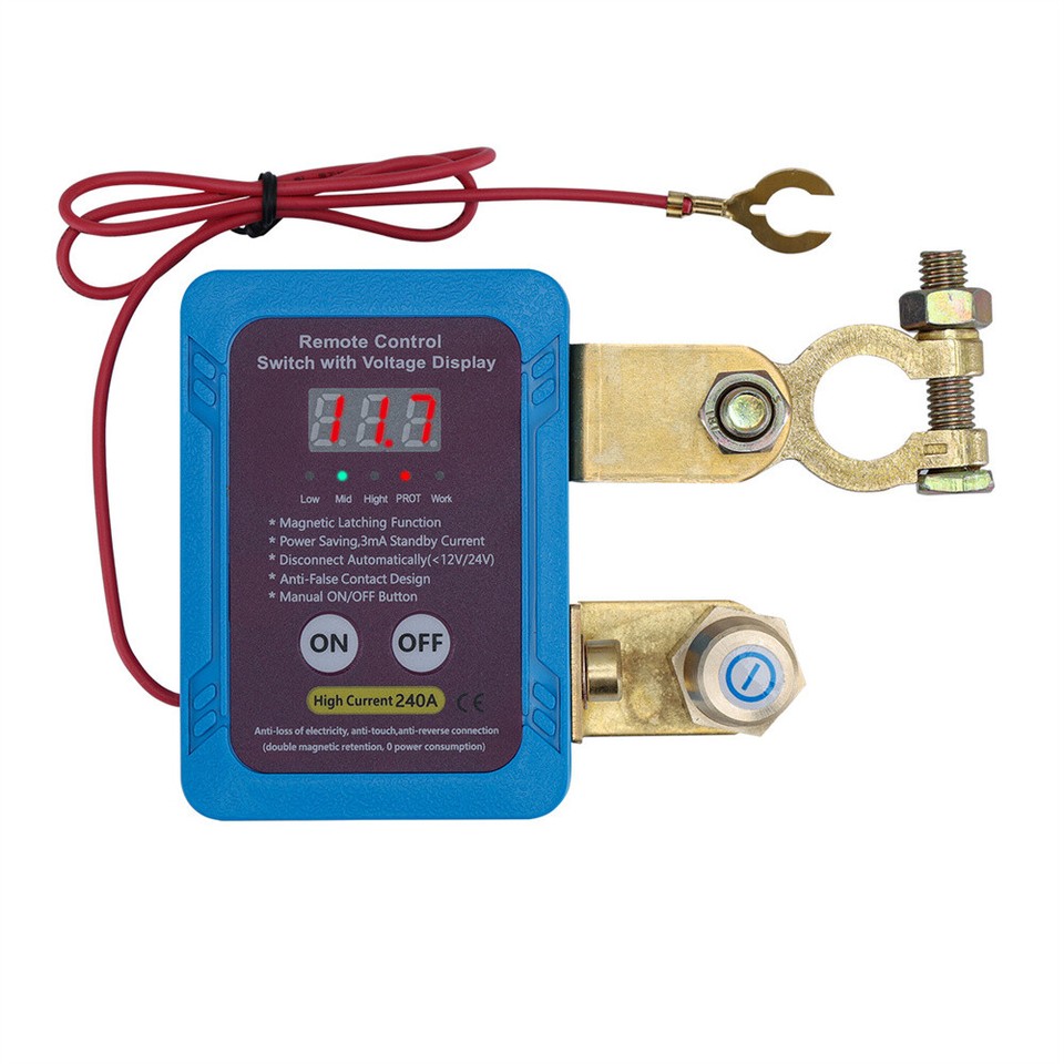 12V 240A Kill Switch Automatic Power Shut Off Switch Remote Battery ...