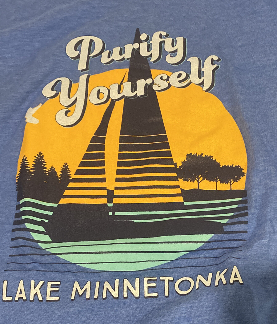 Prince Purple Rain Quote Purify Yourself Lake Minnetonka S Blue T-shirt ...