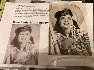 Paula Matthews Actress Signed Photo Rare | eBay UK