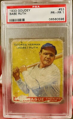 1933 Goudey #53 Babe Ruth PSA | eBay