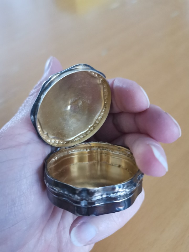 Vintage, antique sterling silver small pill box, engraved | eBay UK