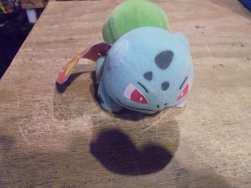 Pokemon #01 BULBASAUR 5" Bean Bag Plush Original Tag Nintendo Hasbro ...