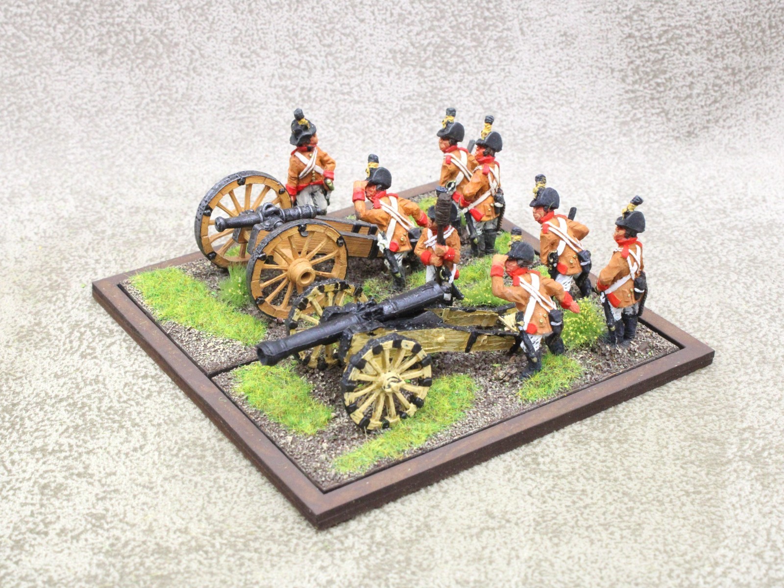 28mm Napoleonic metal AUSTRIAN ARTILLERY 2 Guns 8 Crew Painted 35764 ...