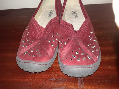 Jambu Women red Pecan Cutout Flat Shoe JBU Slip On Comfort 12 | eBay