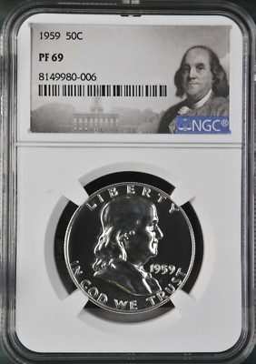 1959 Franklin 50¢ NGC PF 69 (Benjamin Franklin Label) | eBay
