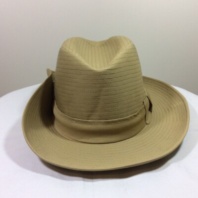 Vintage United Hatters Cap Millinery Workers Men's Tan Safari Side Snap ...