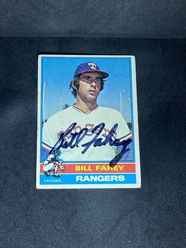 Bill Fahey 1976 Topps #436 Texas Rangers Tigers Auto Autographed Signed ...