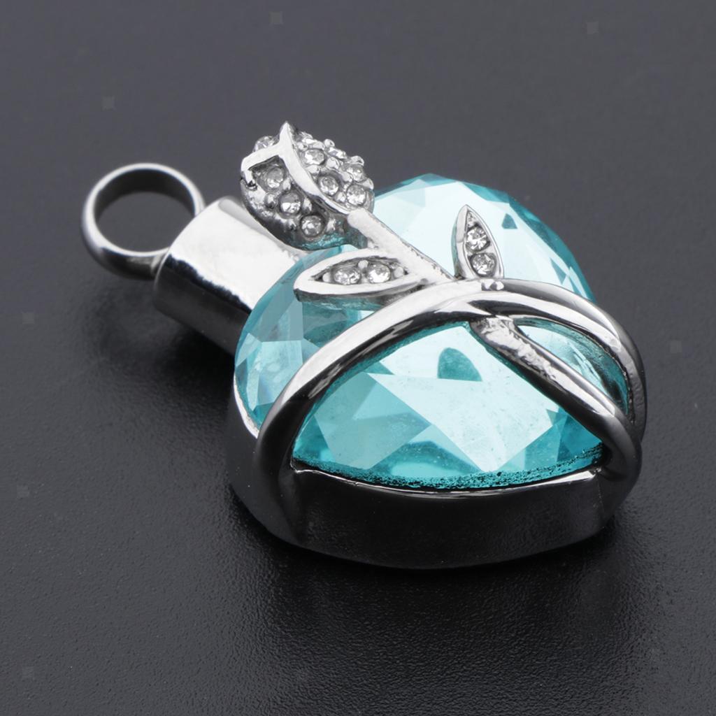 Ash Pendants Heart Shape Pendants Made with Flowers, Rhinestone ...