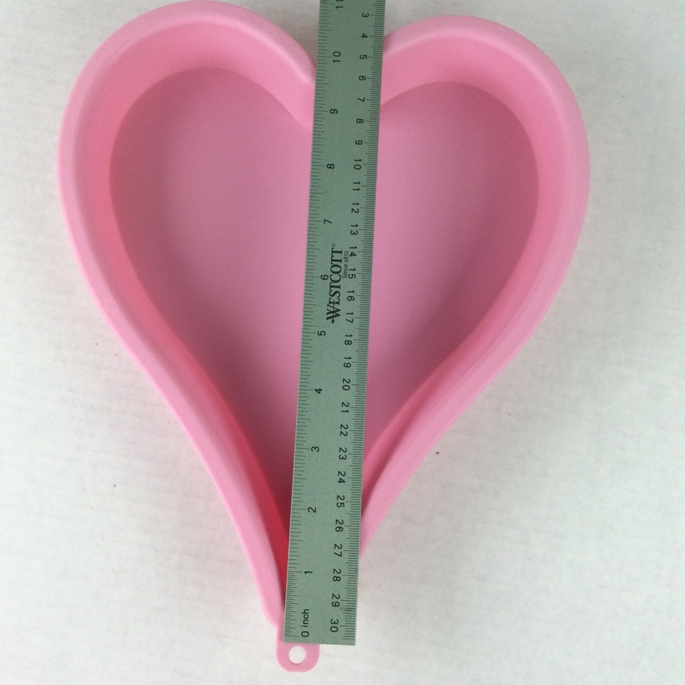 Heart Shaped Silicone Cake Cookie Jello Mold Pink | eBay