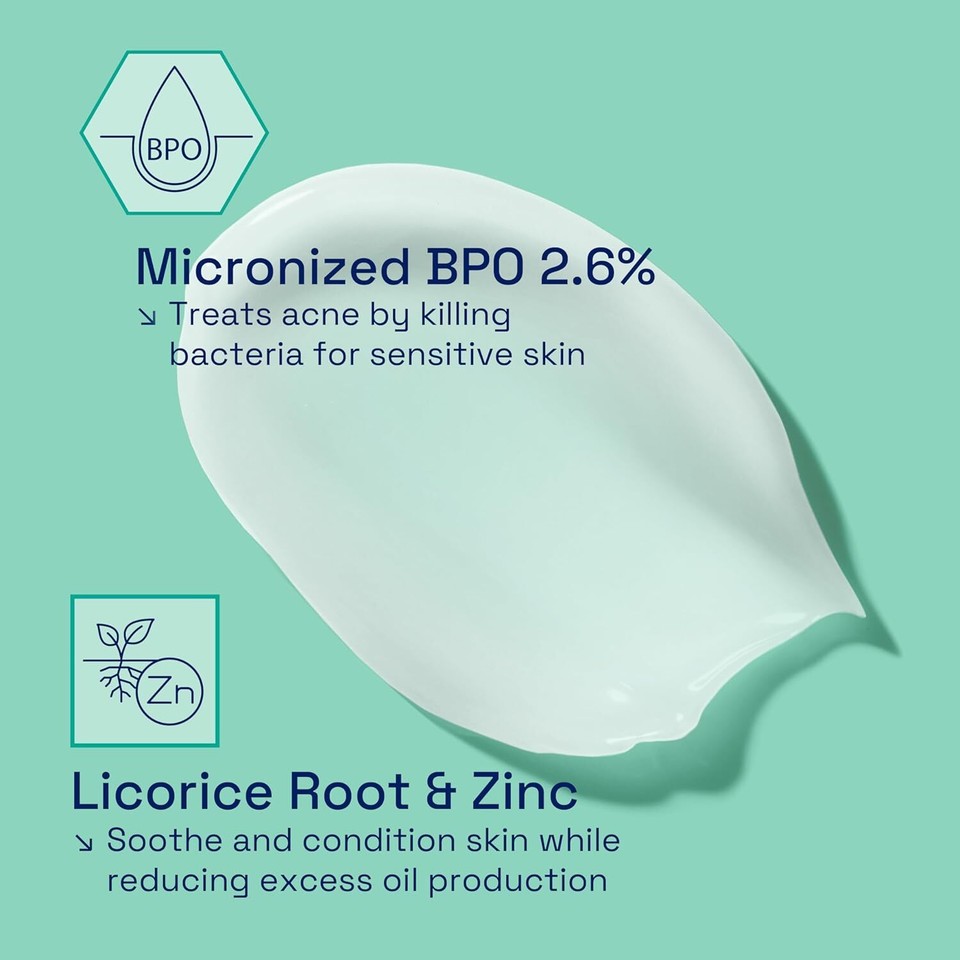 Cetaphil Gentle Clear Complexion-Clearing BPO Acne Cleanser with 2.6% ...